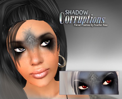 Second Life Marketplace - .::FR::. SHADOW corruption face tat (tintable)