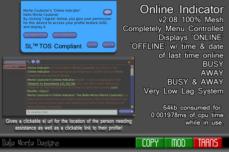 Second Life Marketplace - Online Indicator System with Profile Picture ...