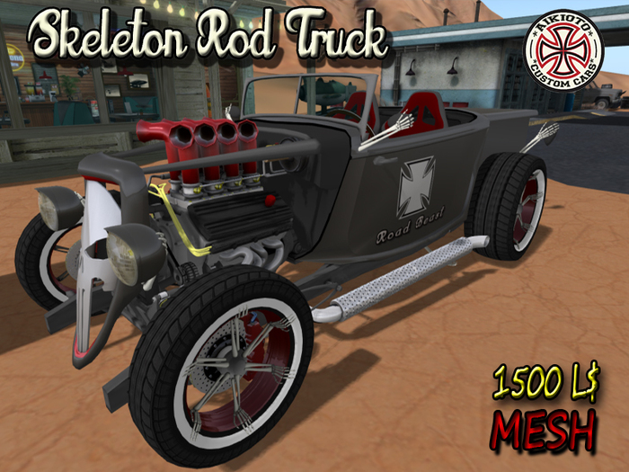 Second Life Marketplace - [AIKIOTO] Skeleton Rod Truck (BOX)
