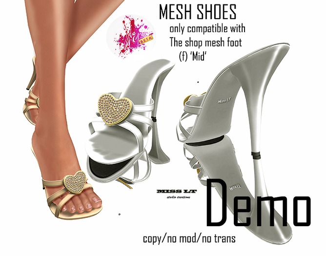 Second Life Marketplace - Miss LT A4 DEM mesh shoes for THE SHOPS foot ...