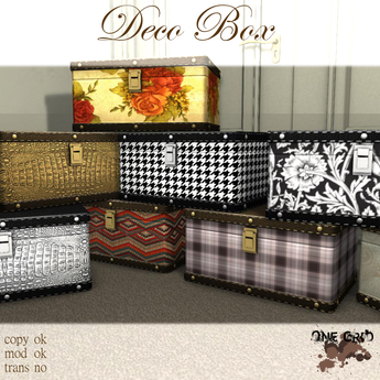 Second Life Marketplace - .:: ONE GRID ::. Little Deco Box v.8