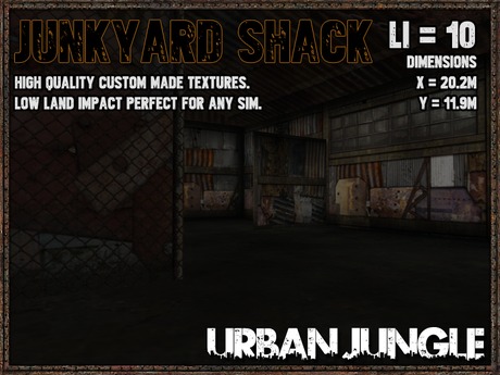 Second Life Marketplace - JUNKYARD SHACK - URBAN JUNGLE