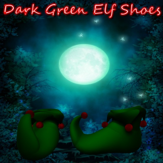 Second Life Marketplace - Dark Green Elf Shoes {2}
