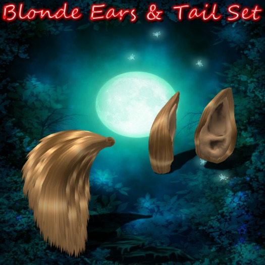 Second Life Marketplace Blonde Clean Ears And Tail Set
