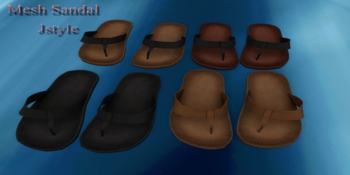 Second Life Marketplace - 4 Mens MESH Sandal- 4COLORS JSTYLE
