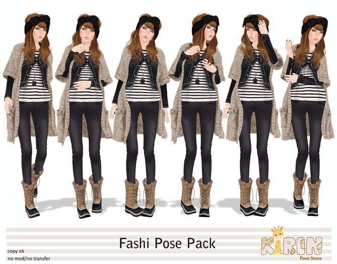 Second Life Marketplace - .::Kirin Poses::. Fashi Pose Pack