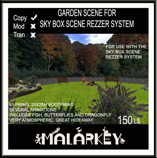 Second Life Marketplace - GARDEN SCENE FOR SKY BOX SCENE REZZER SYSTEM