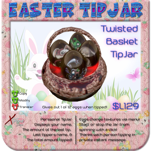 Second Life Marketplace - Twisted Easter Basket TipJar