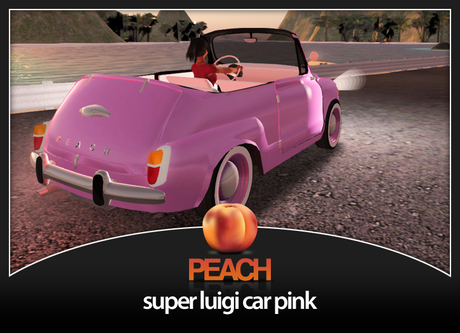 Second Life Marketplace - Peach - super Luigi cabrio car pink