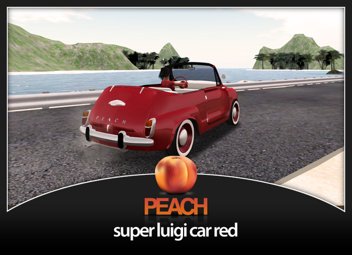 Second Life Marketplace - Peach - super Luigi cabrio car red