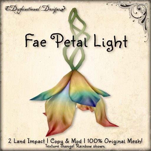 Second Life Marketplace - [DDD] Fae's Petal Lamp
