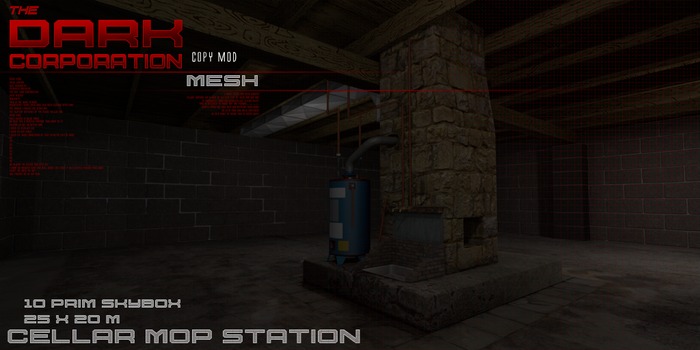 Second Life Marketplace - ))Dark Corp(( Cellar mop station skybox 1.0