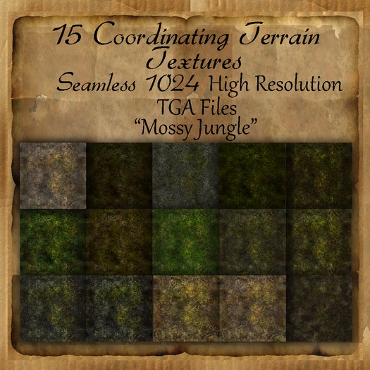 Second Life Marketplace - Bad Katz Mossy Jungle Terrain Textures