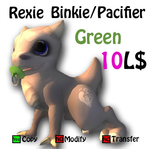 Second Life Marketplace - Rexie Binkie Green (boxed)