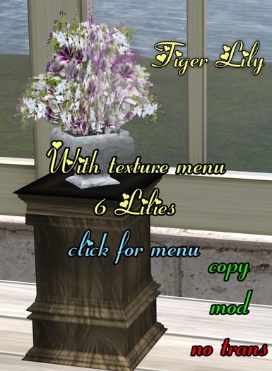 Second Life Marketplace - Texture change lily on pillar