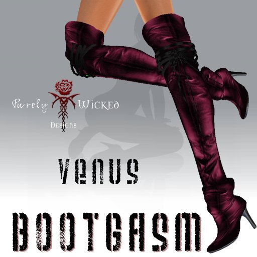 Second Life Marketplace - Bootgasm Venus Boots Plum
