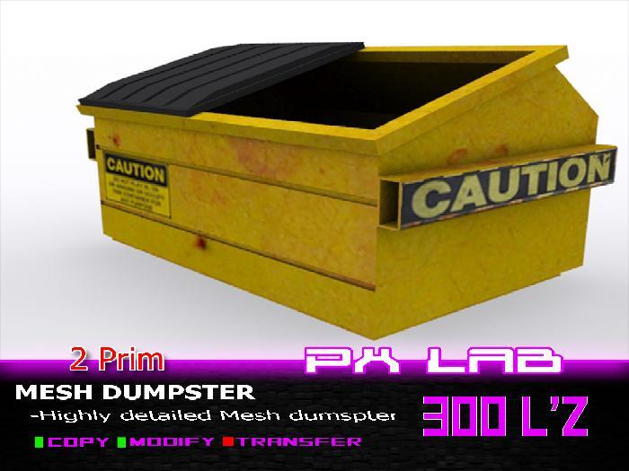 Second Life Marketplace - px lab yellow dumpster