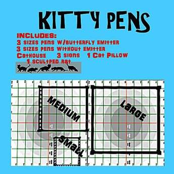 Second Life Marketplace - Cat Corral Pinkwood Pen SET