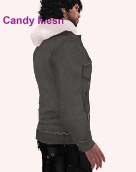 Second Life Marketplace - .::CM::. Mesh Hooded Jacket Gray