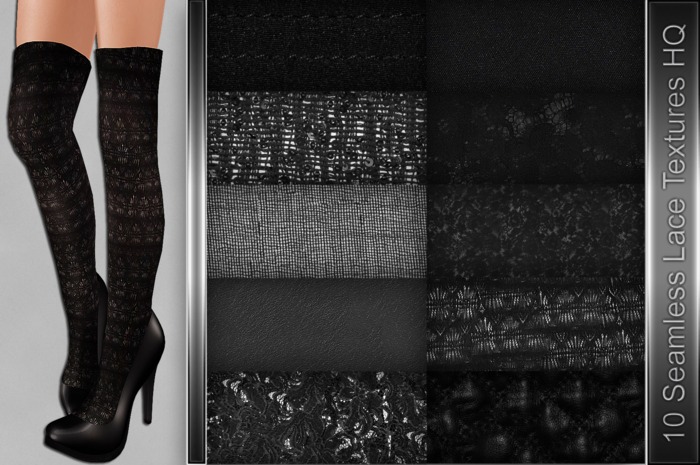 Second Life Marketplace - Full Perm Seamless Lace Textures Vol 2 ...