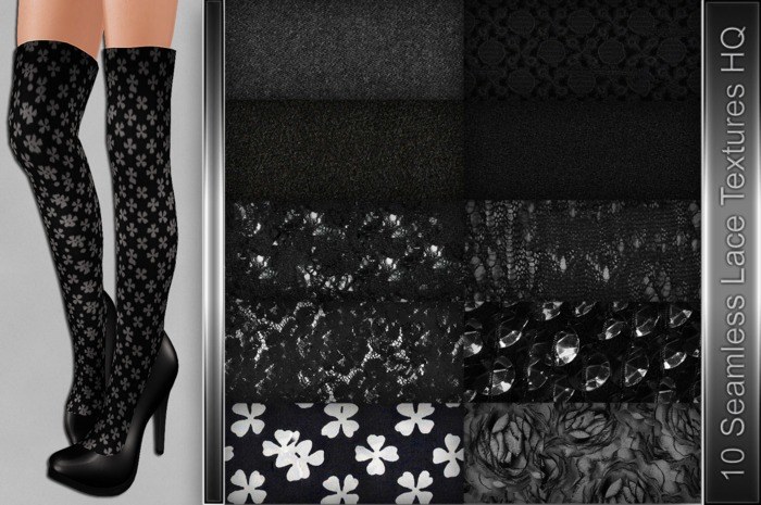 Second Life Marketplace - Full Perm Seamless Lace Textures Vol 4 ...