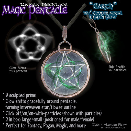 Second Life Marketplace - ~L/Fx~Necklace - Magic Pentacle, Earth ...