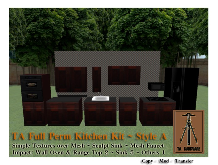 Second Life Marketplace - TA Full Perm Kitchen Kit - Style A