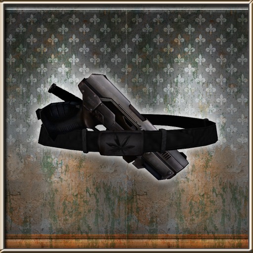 Second Life Marketplace - VDD Belt - Gun and Knife (Grunge, Leaf)