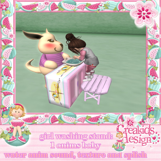 Second Life Marketplace - (baby) girl washing stand