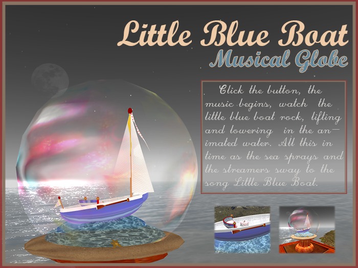 Second Life Marketplace - Little Blue Boat Musical Globe