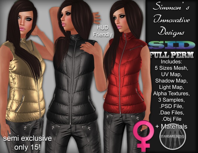 Second Life Marketplace - Demo Semi-Exclusive Female Bubble Jacket ONLY ...