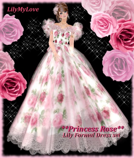 Second Life Marketplace - *Princess Rose*evening dressset