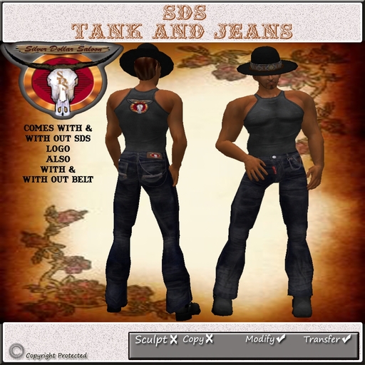 Second Life Marketplace - SDS MENS TANK & JEANS