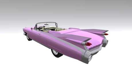 Second Life Marketplace - 1959 Caddy pink v.1.3 with cd player Cars ...