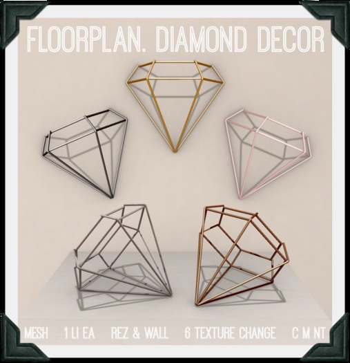 Second Life Marketplace - floorplan. diamond decor [boxed]