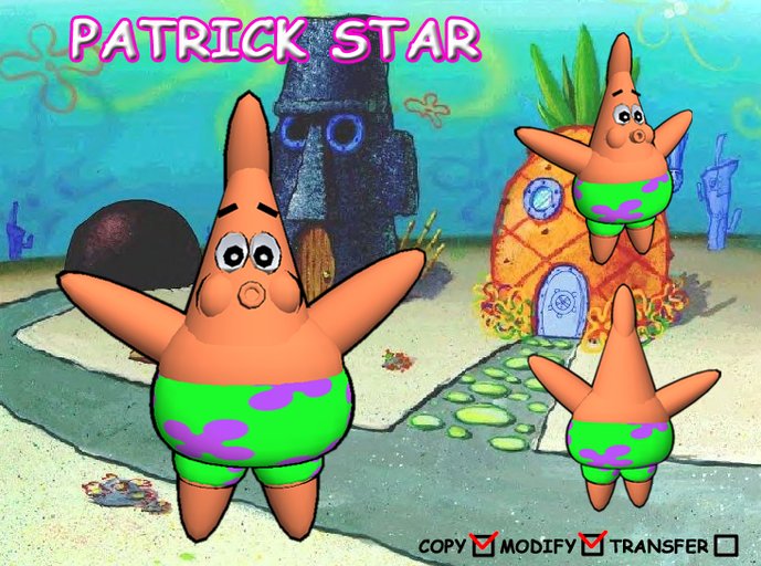 Second Life Marketplace - [Antic Cartoon]Patrick Star Avatar