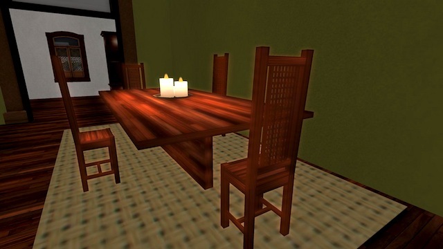 Second Life Marketplace - dark wood dining room table 1 prim