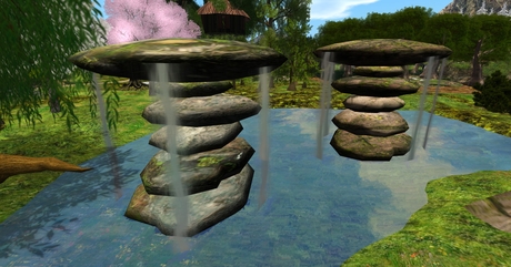 Second Life Marketplace - 1 Prim Mesh Suiseki Waterfall 7x5x6m Size ...