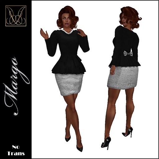 Second Life Marketplace - JCD Margo Black Mesh Dress