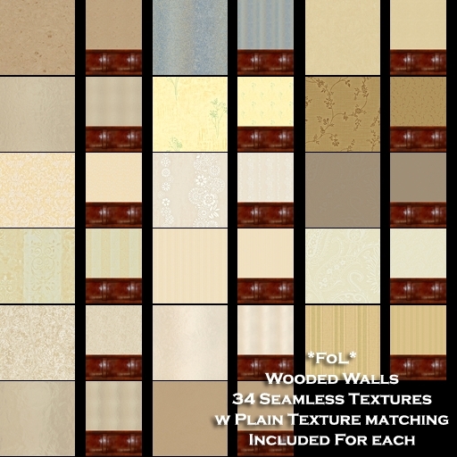 Second Life Marketplace - *FoL* Textures - Wallpaper w Wood
