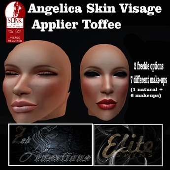 Second Life Marketplace - Elite Skins*.Angelica Visage Skin Hud toffee ...