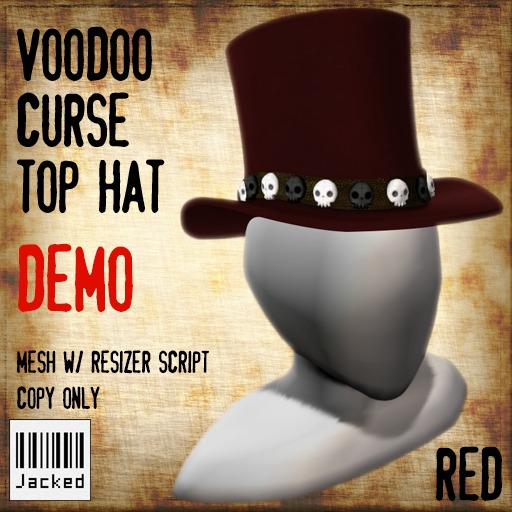 Second Life Marketplace - Voodoo Curse Top Hat DEMO