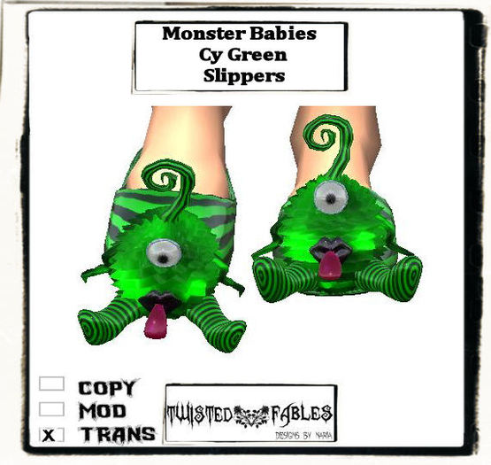 Second Life Marketplace - **TF** Monster Babies Cy Green - Touch to Resize