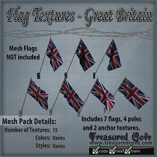 Second Life Marketplace - -TC- Flag Textures - Great Britain 50% Discount!!