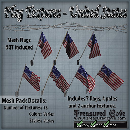 Second Life Marketplace - -TC- Flag Textures - United States 50% Discount!!
