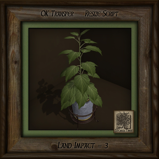 Second Life Marketplace - Vintage Plant Stand Plant Cd