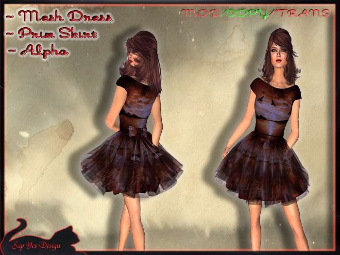 Second Life Marketplace - *SY* Retro Look Dress [Nr. 1598 Parcel]