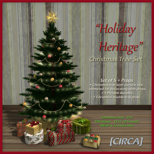 Second Life Marketplace - [CIRCA] - "Holiday Heritage" - Christmas Tree ...