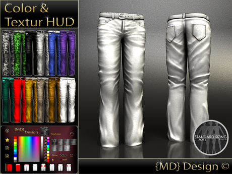 Second Life Marketplace - {MD} *Demo* MEN Casual Pants (Color/Texture HUD)