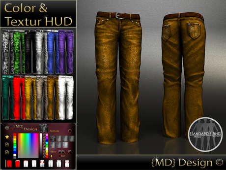 Second Life Marketplace - {MD} *Demo* MEN Casual Pants (Color/Texture HUD)